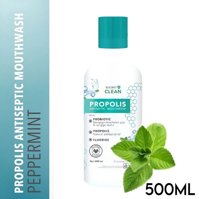 Jual Secret Clean Propolis Antiseptic Mouthwash Peppermint 500ml ...