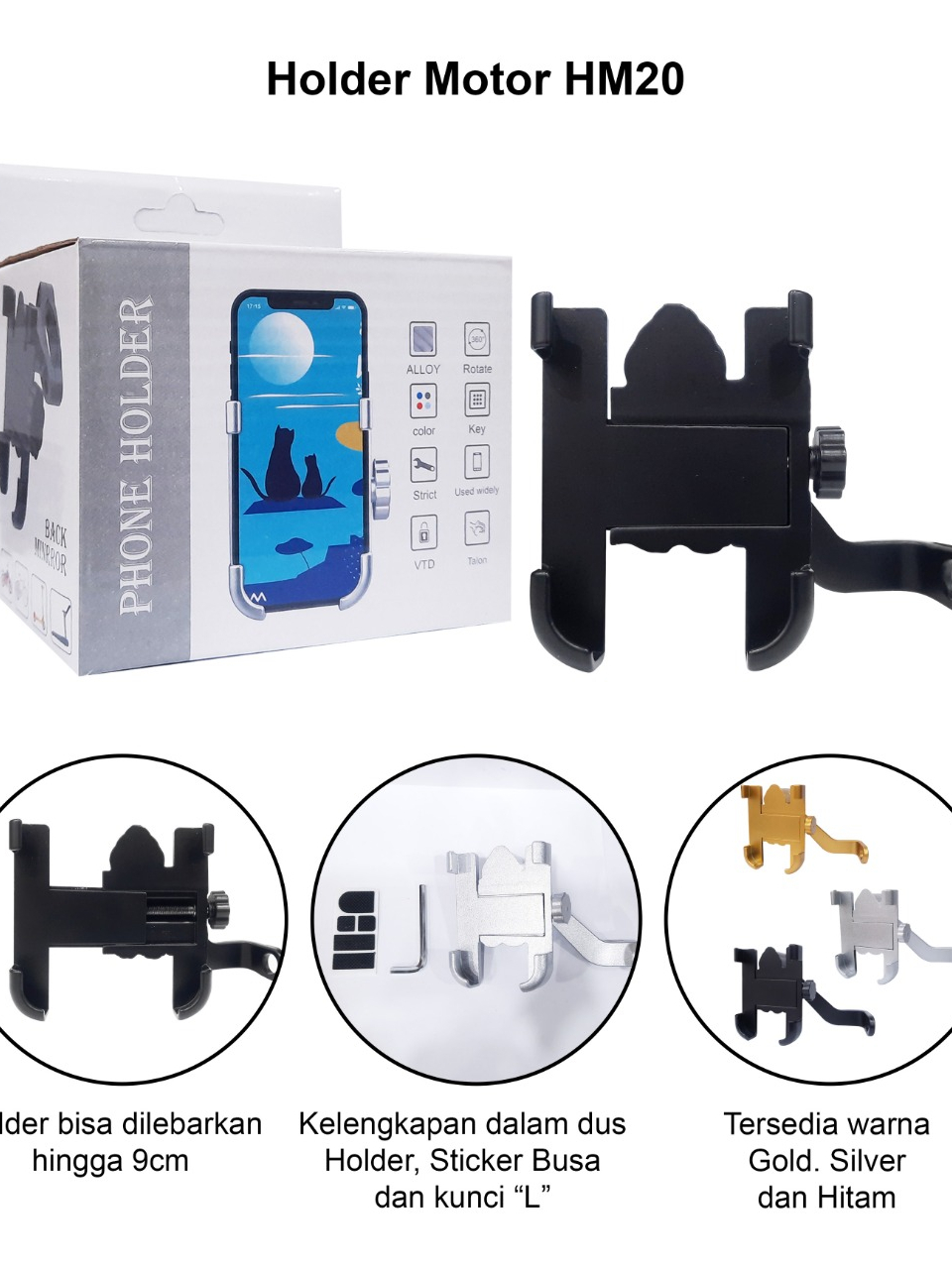 Jual HOLDER MOTOR HM20 FULL BESI | Shopee Indonesia