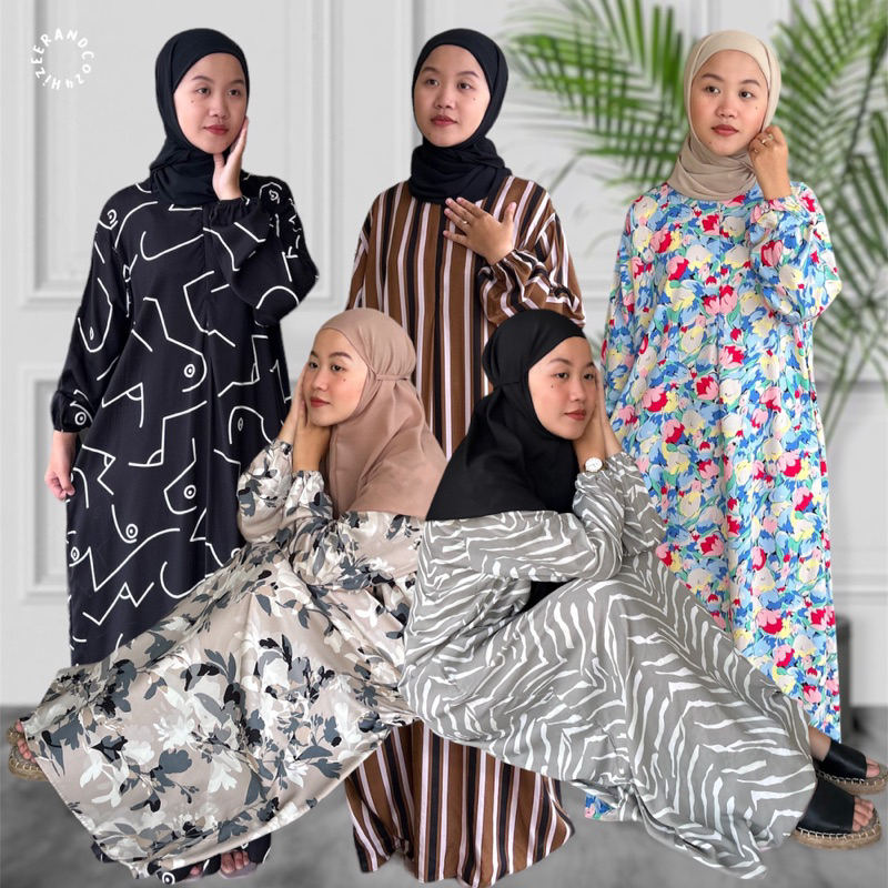 Jual LAYLA SERIES - Daster Gamis Panjang 135 cm Motif Kekinian, Daster Rayon, Daster lengan ...