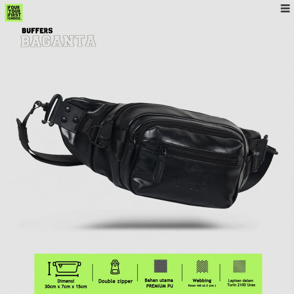 Jual Tas Waistbag Pria Kulit Baganta Buffers By Fourtyfour - Tas ...