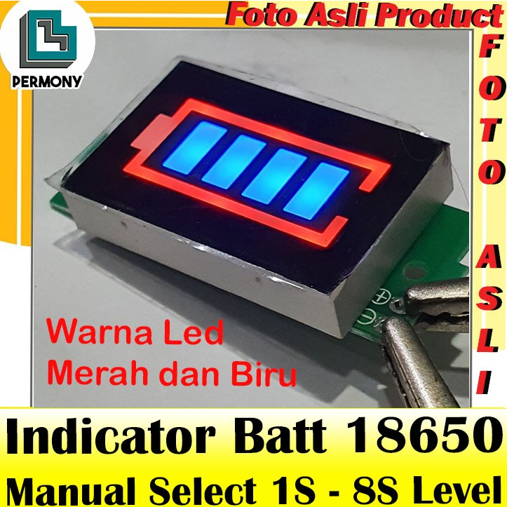 Jual Indicator battery 18650 1S 2S 3S 4S 5S 6S 7S 8S 1S-8S battery ...