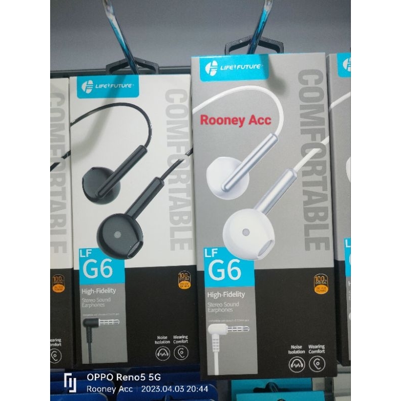 Jual HEADSET HF HETSET LIFE FUTURE G6 MODEL TANPA KARET DI UJUNG HF ...