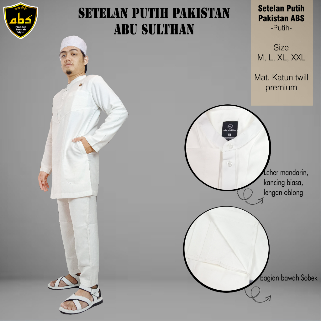 Jual Baju Gamis Stelan Pakistan Putih Perlengkapan Haji Umroh Gamis ...