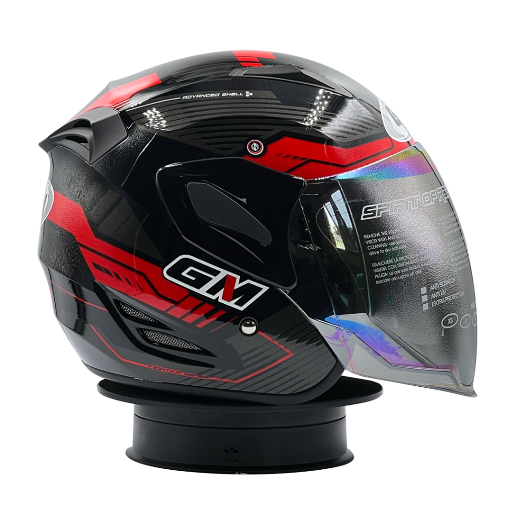 Jual Helm GM Fighter Vender Black Red | Shopee Indonesia