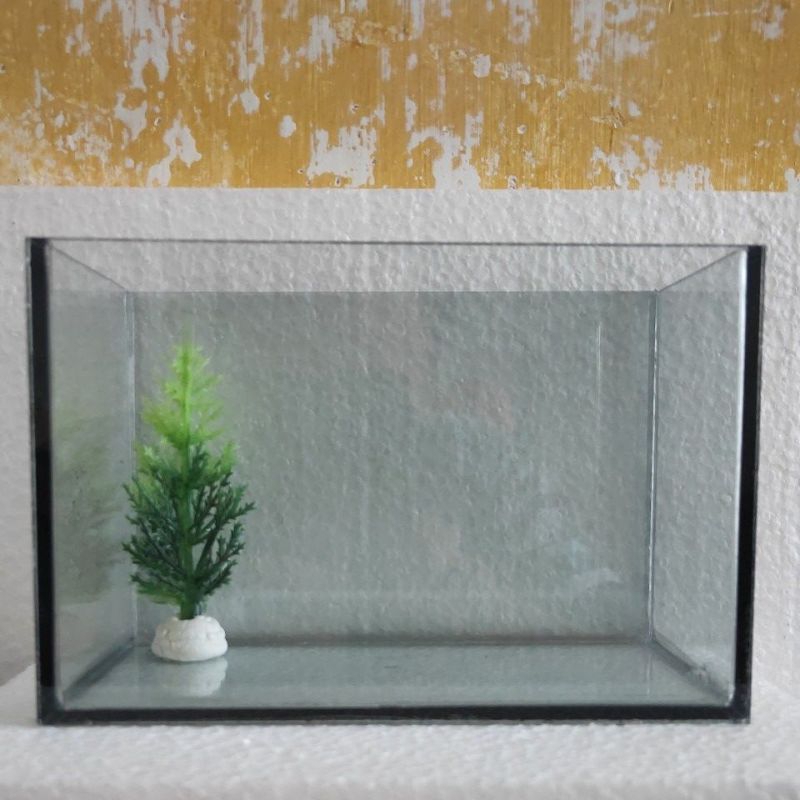 Jual akuarium kaca BONUS hiasan 1 pcs 15x10x12 Aquarium tempat ikan ...