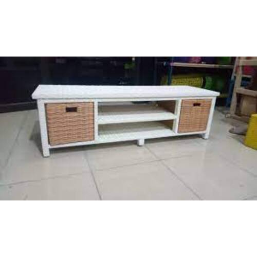 Jual Meja Tv Laci mini rotan sintetis | Shopee Indonesia