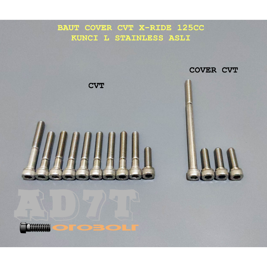 Jual Baut Cover CVT X-Ride X Ride XRIDE 125cc Kunci L Stainless asli ...