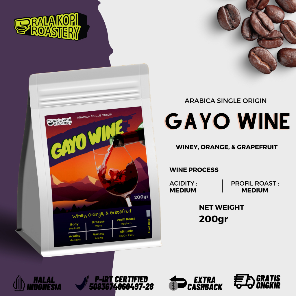 Jual Kopi Arabika Aceh Gayo Wine | Biji Kopi Single Origin Arabica ...