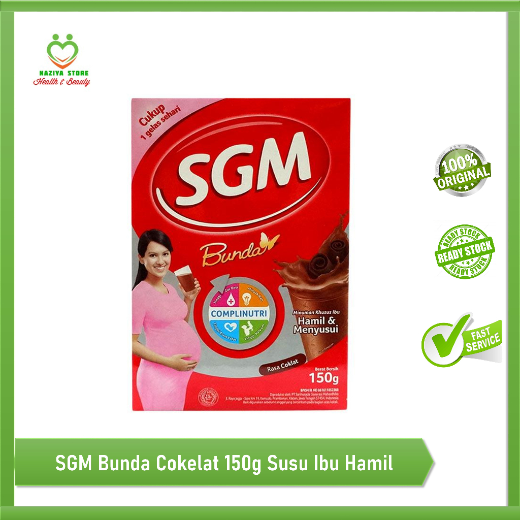 Jual SGM BUNDA HAMIL Tinggi Zat Besi Cokelat Susu Bubuk 150gr dan 300 ...