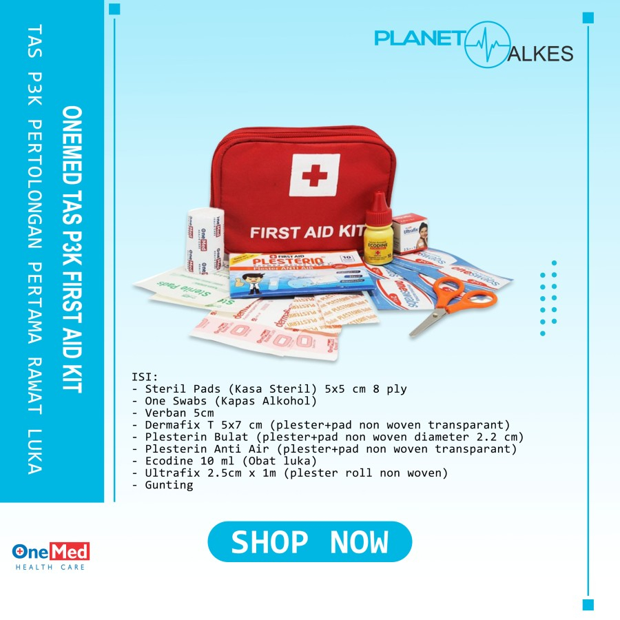Jual Tas P3K First Aid Kit OneMed Pertolongan Pertama Isi P3K Rawat ...