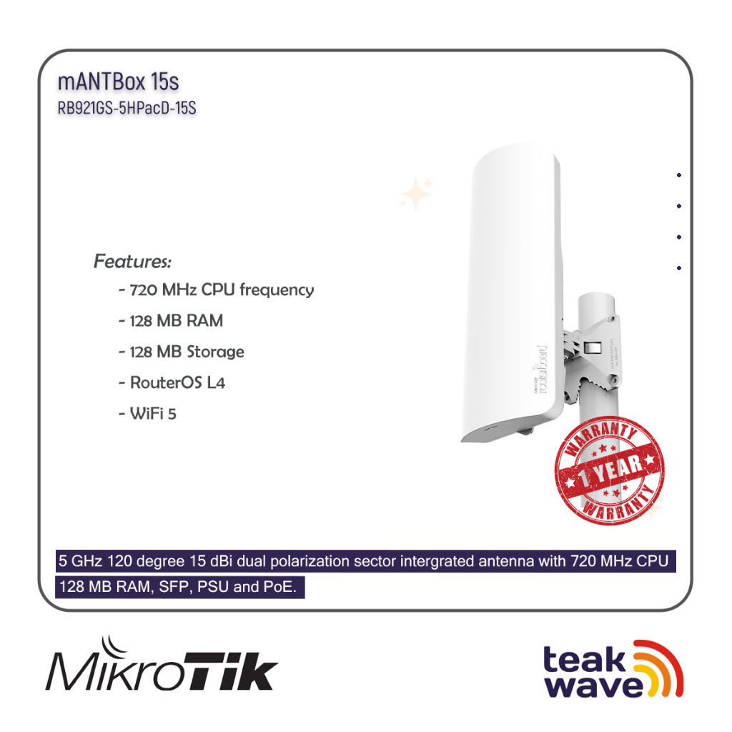Jual MikroTik mANTBox 15S / RB921GS-5HPacD-15S - Garansi 1 Tahun ...