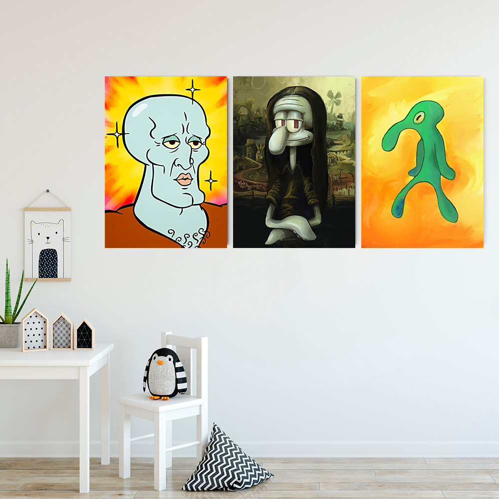 Jual Poster Hiasan Dinding Lukisan Repro Mahakarya Squidward Spongebob ...