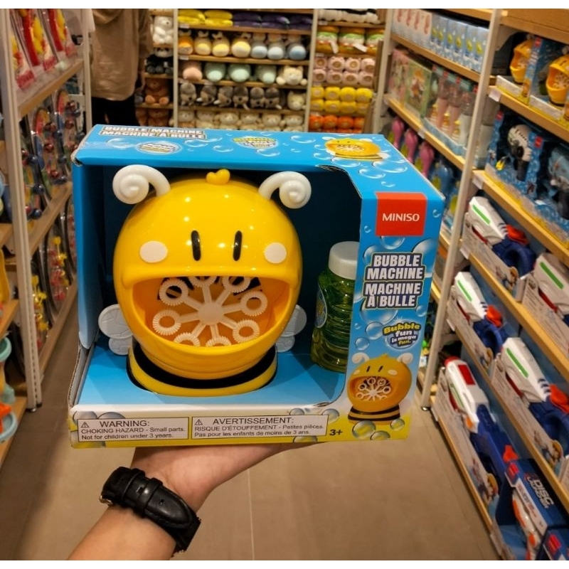 Jual MINISO OFFICIAL Bee bubble machine / mainan bubble anak2 lucu ...