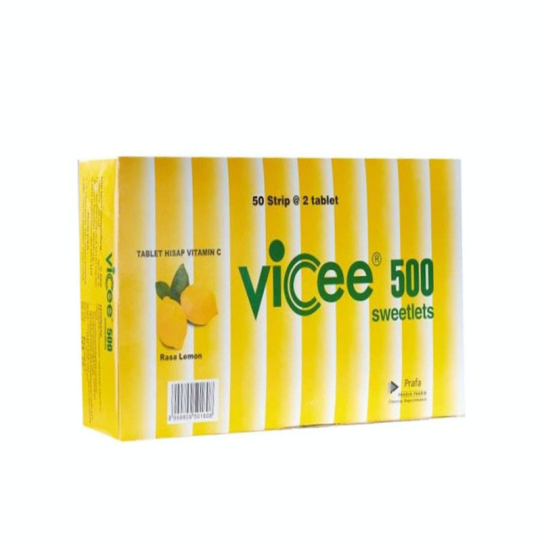 Jual Vicee Vitamin C Lemon 500 MG (100 TABLET) | Shopee Indonesia