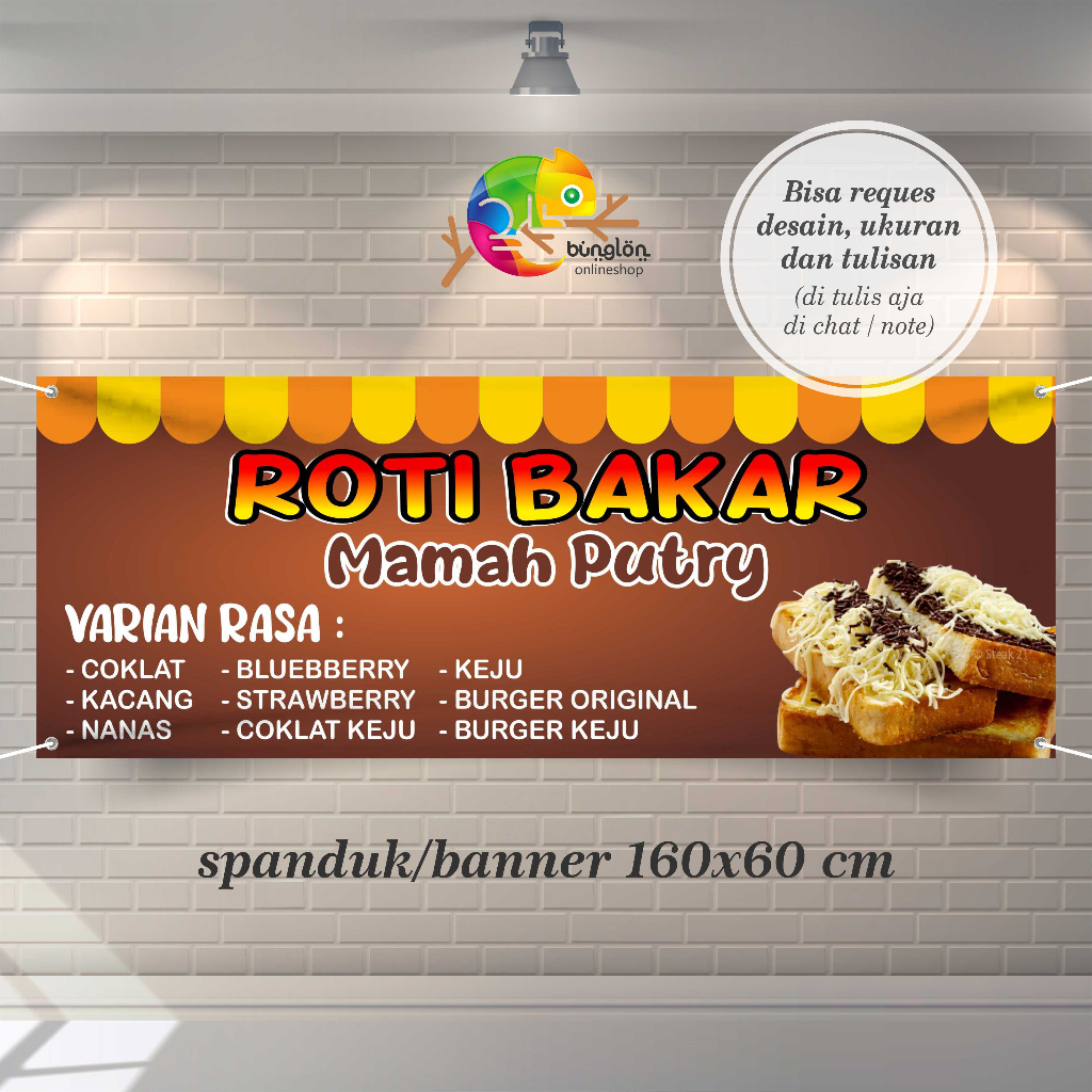 Jual 160x60 Spanduk Banner Roti Bakar, Spanduk Martabak | Shopee Indonesia
