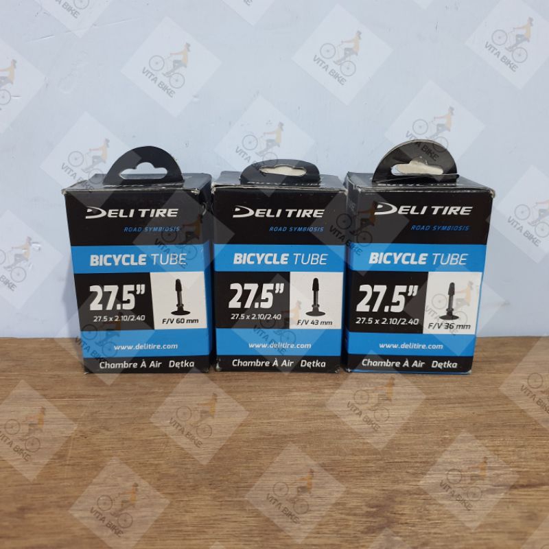 Jual Ban Dalam Sepeda 27.5 x 2.10/2.40 FV Presta Deli Tire | Shopee Indonesia