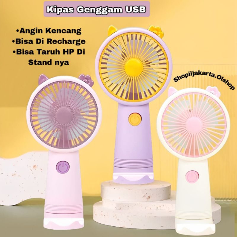 Jual Kipas Angin Tangan Stand Portable / Kipas Genggam / Kipas Stan ⭐ ...