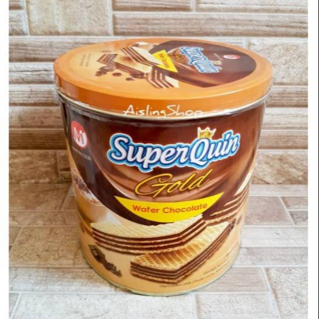 Jual Superquin Gold 300G Wafer Biskuit kaleng Super quin gold 300 Gram ...