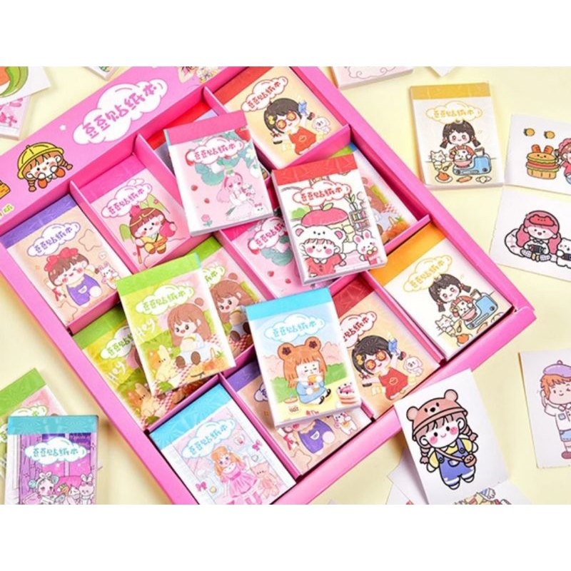 Jual Cute Cartoon Creative Momo Setiker Buku Stiker Kawai 24 Lembar ...