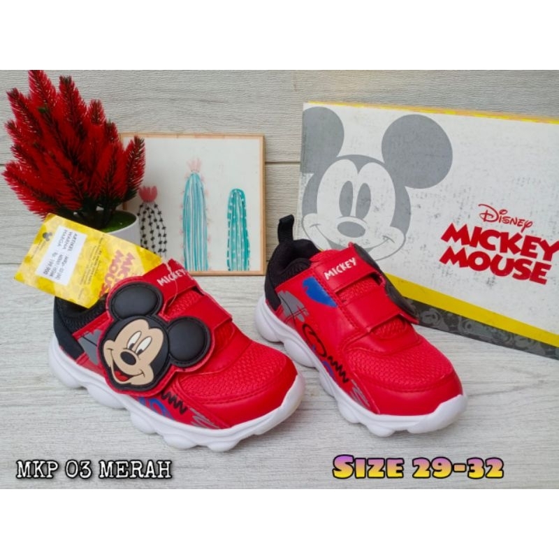 Jual SEPATU ANDO MICKEY MERAH SIZE 25-32 - SEPATU KARAKTER ANAK LAKI ...