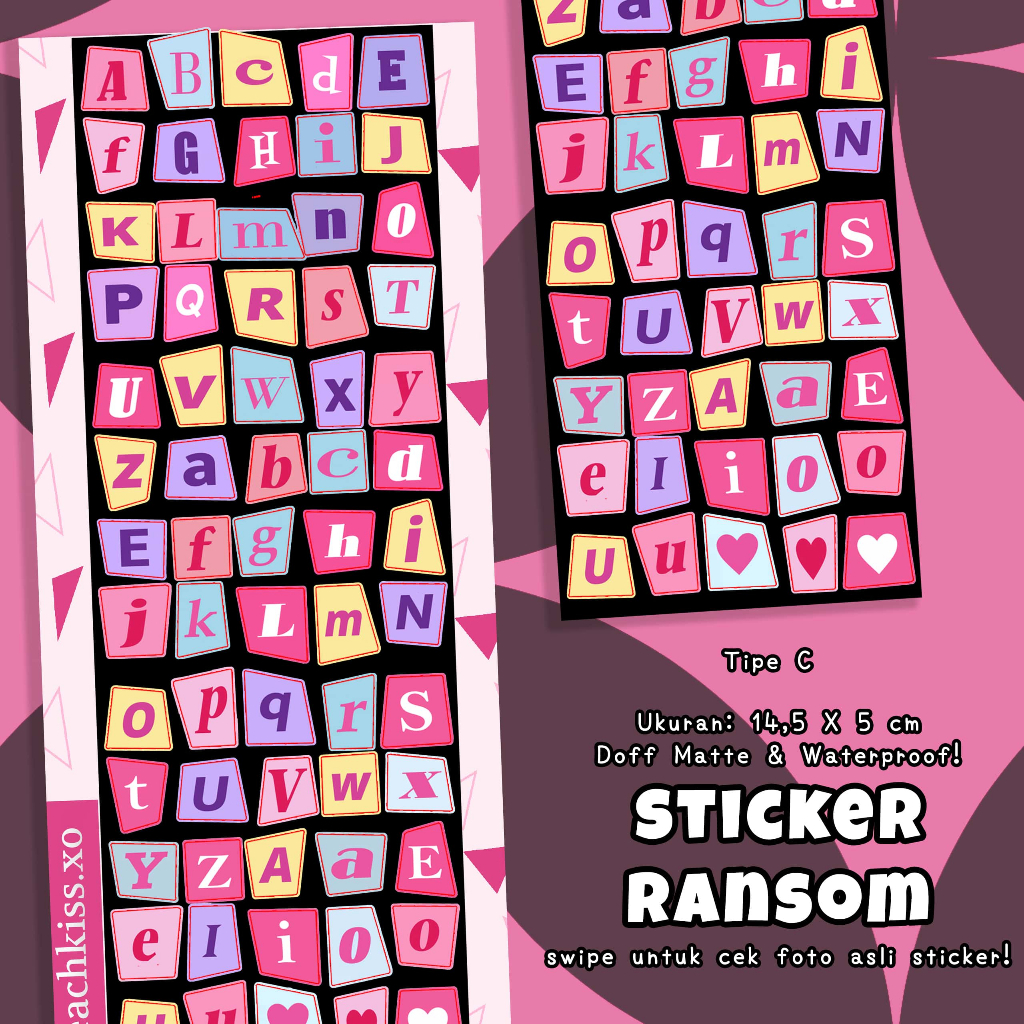 Jual [BACA DESKRIPSI] Sticker untuk Dekorasi Photocard / Polcos Huruf ...