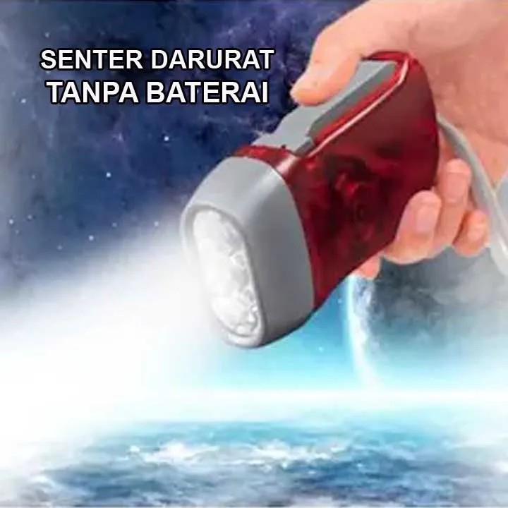 Jual Senter Pompa Tangan LED Tanpa Baterai | Lampu Penerangan Darurat ...