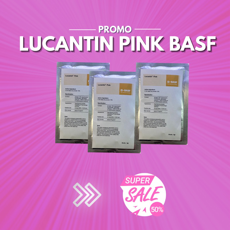 Jual Lucantin Pink Original BASF Germany 5gr pigmen pencerah warna ikan ...