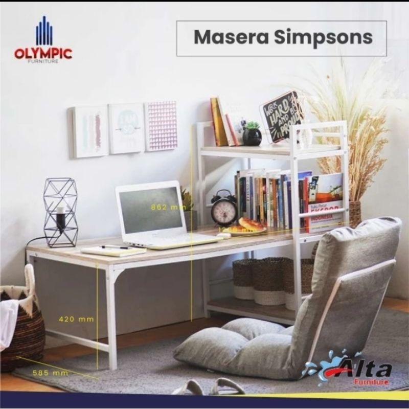 Jual Meja Komputer / Meja rangka besi / minimalis / masera / rak ...