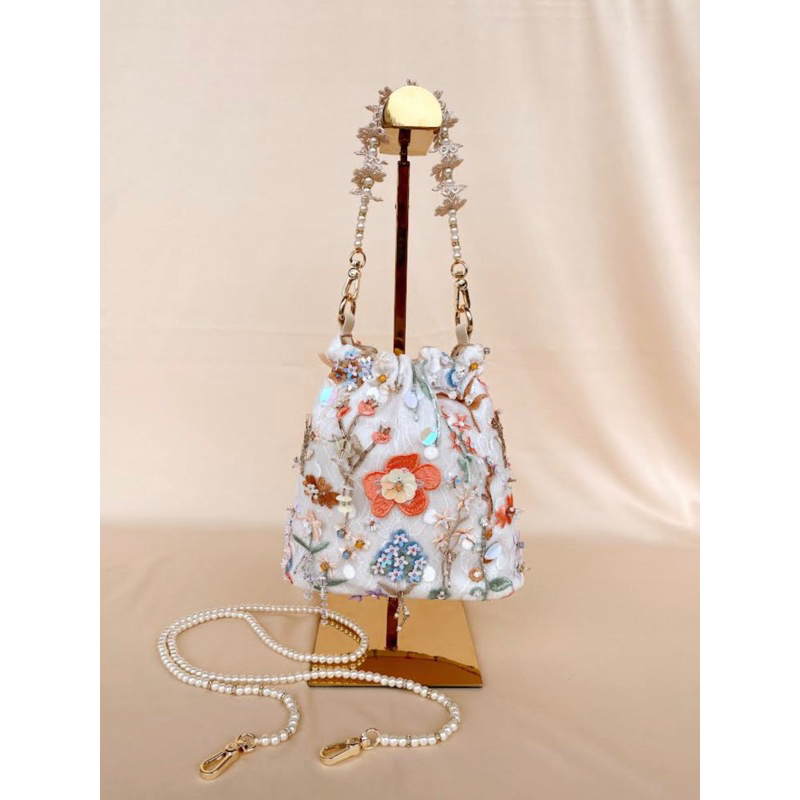 Jual Daisy Bucketbag WHITE ( tas wanita / tas bucket / tas tangan / tas ...
