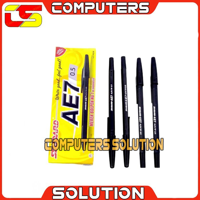 Jual Pulpen Standard AE7 Hitam/Pcs | Shopee Indonesia