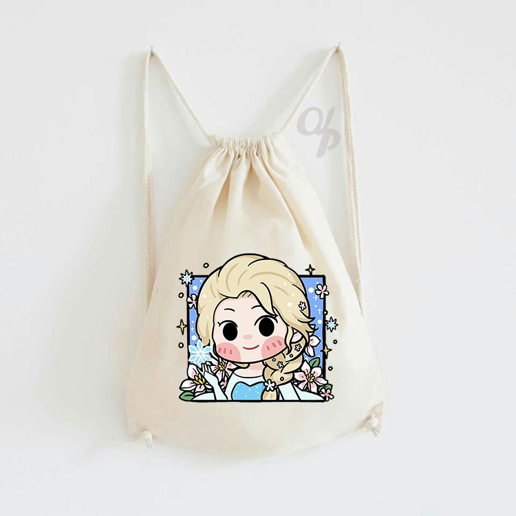 Jual Tas Serut KANVAS MOTIF Disney Princess / frozen / rapunzel ...