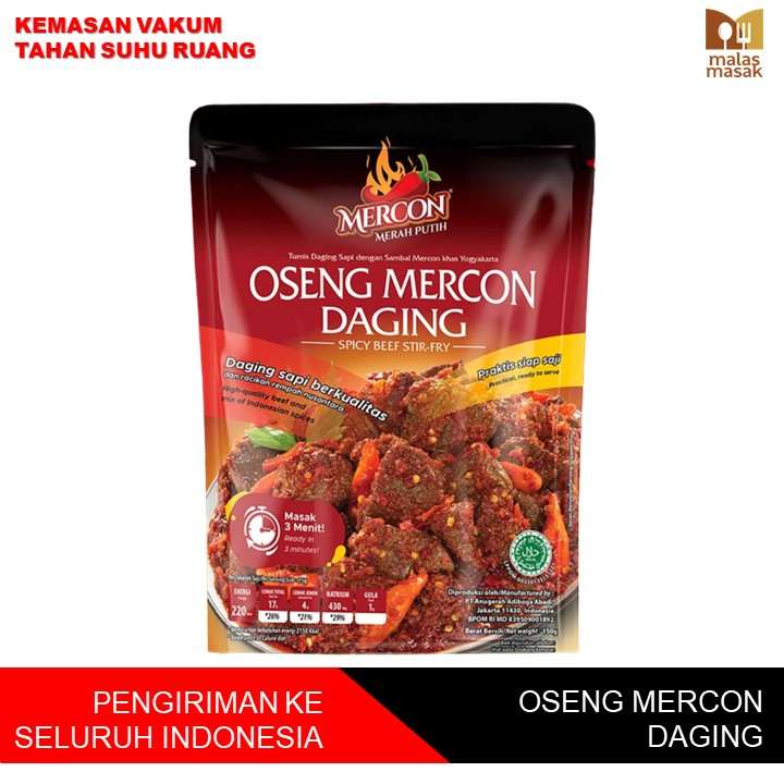 Jual Oseng Mercon Daging Mercon Merah Putih | Shopee Indonesia