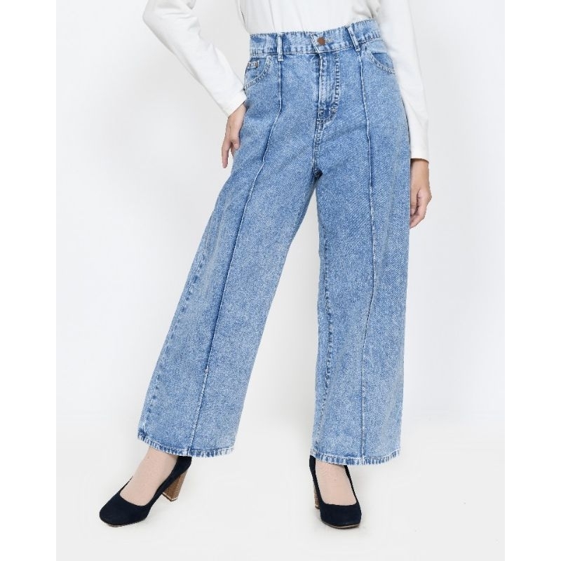 Jual kulot Jeans Highwaist Wanita Jumbo Bigsize 31-34 fit ...