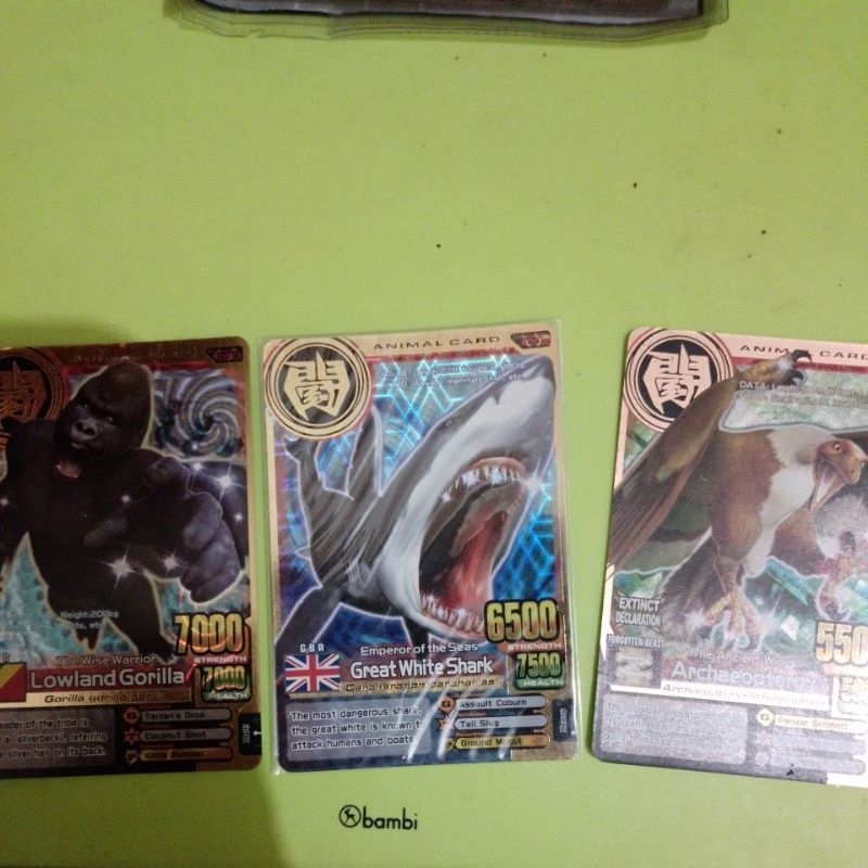 Jual kartu animal kaiser lowland gorilla, great white shark ...
