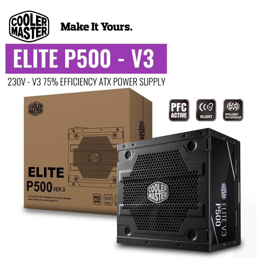 Jual COOLER MASTER ELITE P500 V3 500 WATT POWER SUPPLY | Shopee Indonesia