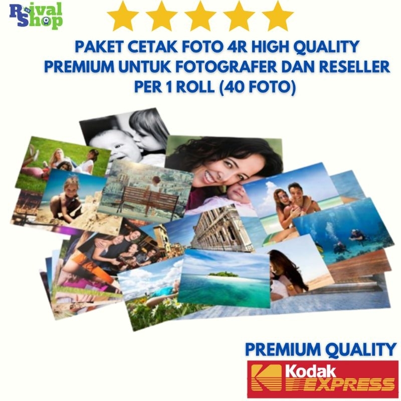 Jual PAKET CETAK FOTO 4R 1 ROLL (40 Pcs) UNTUK FOTOGRAFER DAN RESELLER | Shopee Indonesia