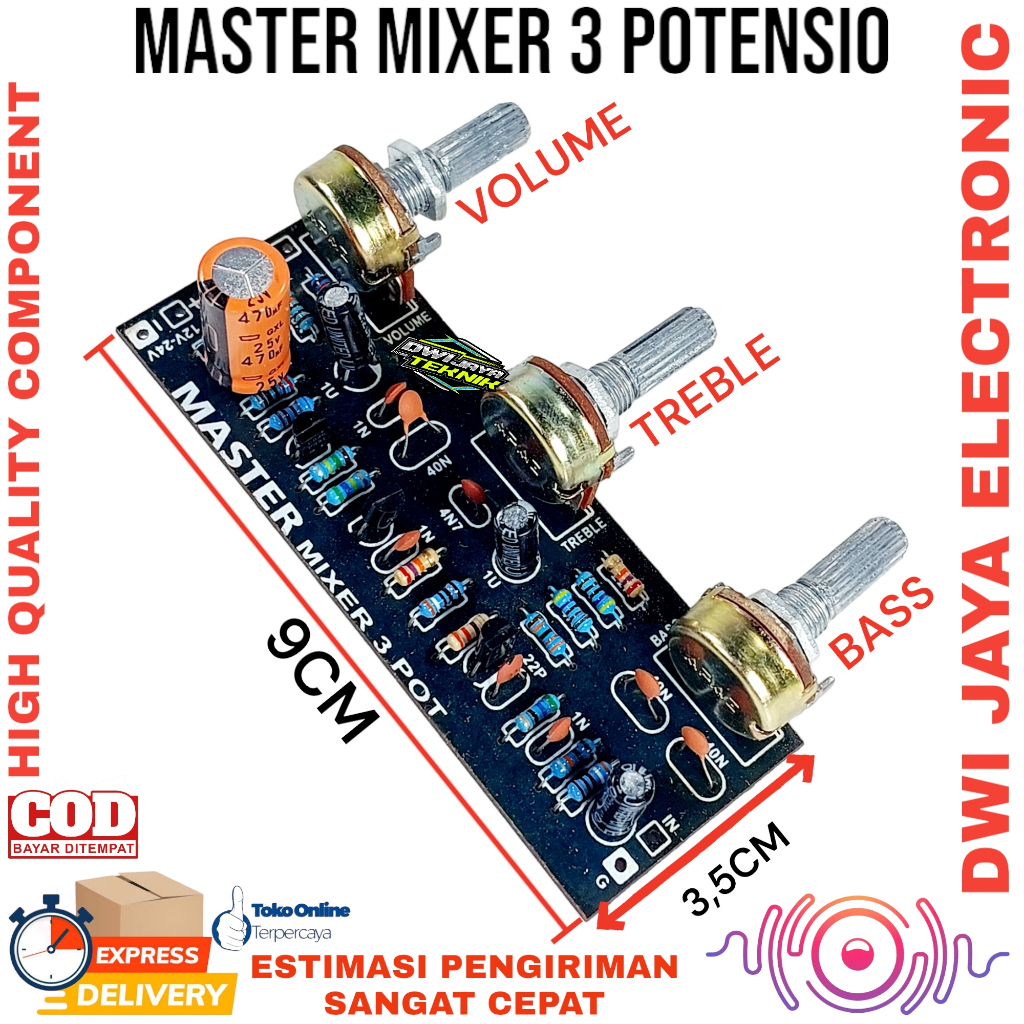 Jual kit master mixer 3 potensio mono | Shopee Indonesia