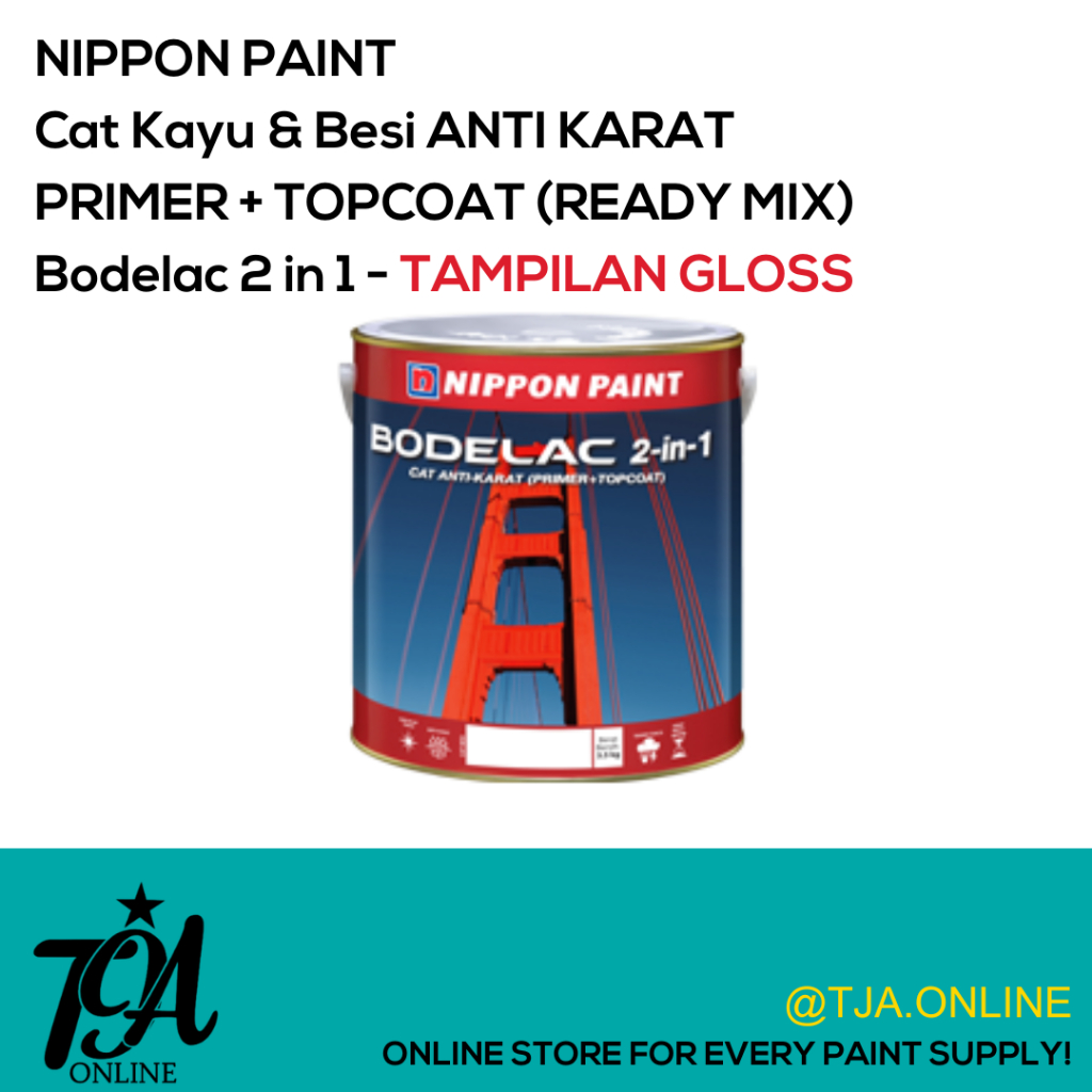 Jual Cat Kayu Dan Besi Anti Karat Bodelac 2in1 Nippon Paint (READY MIX ...