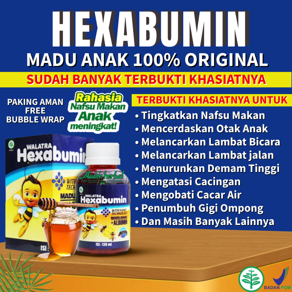 Jual Hexabumin vitamin anak - Madu Anak Hexabumin Ekstrak Albumin Ikan ...