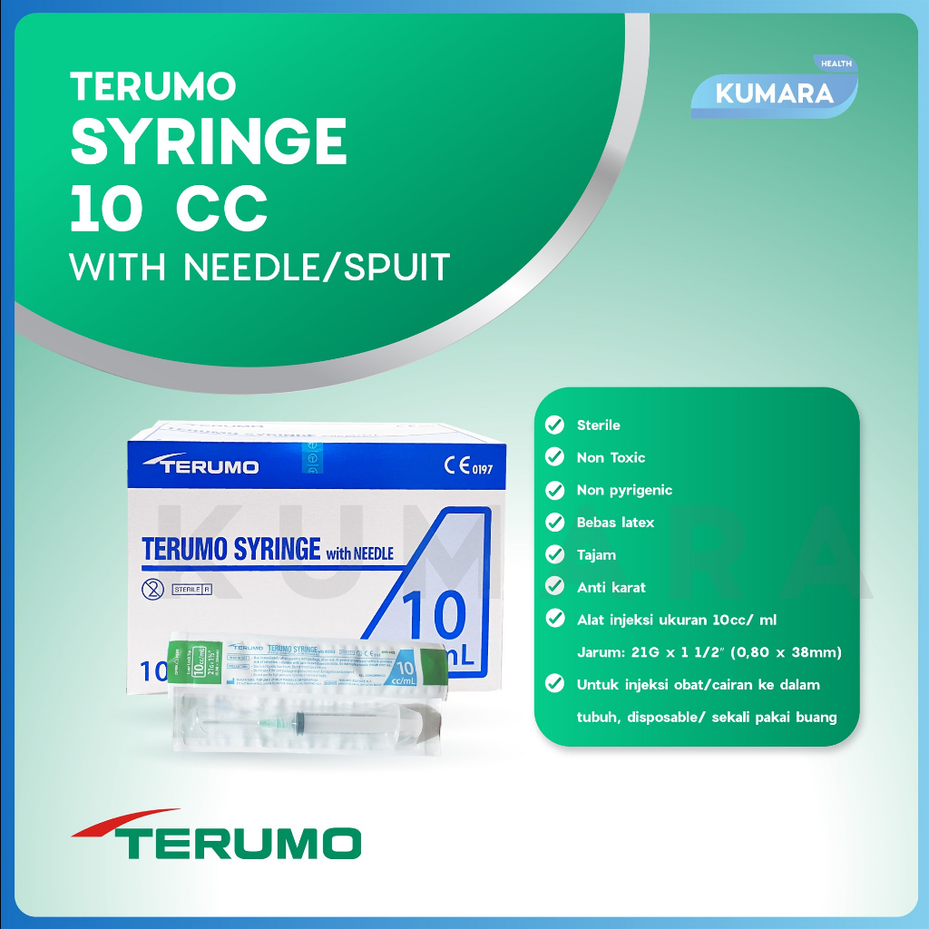 Jual TERUMO - Syringe 10cc with Needle / Spuit 10ml BOX | Shopee Indonesia