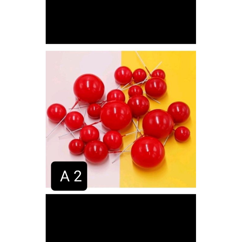 Jual 4pcs Topper Bola, Topper Bulat, Hiasan Kue Bulat warna Pastel ...