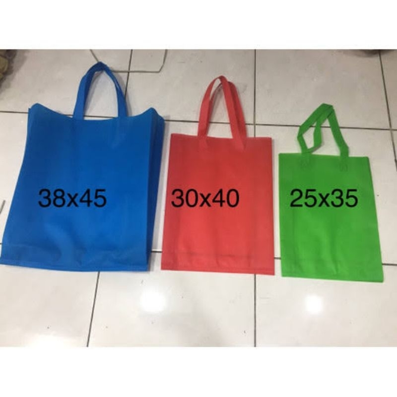 Jual [ 1 LUSIN ] GOODIE BAG 25 X 35 CM / TAS KAIN / SPUNDBOND / HLS / TOTEBAG / TAS SOUVENIR ...