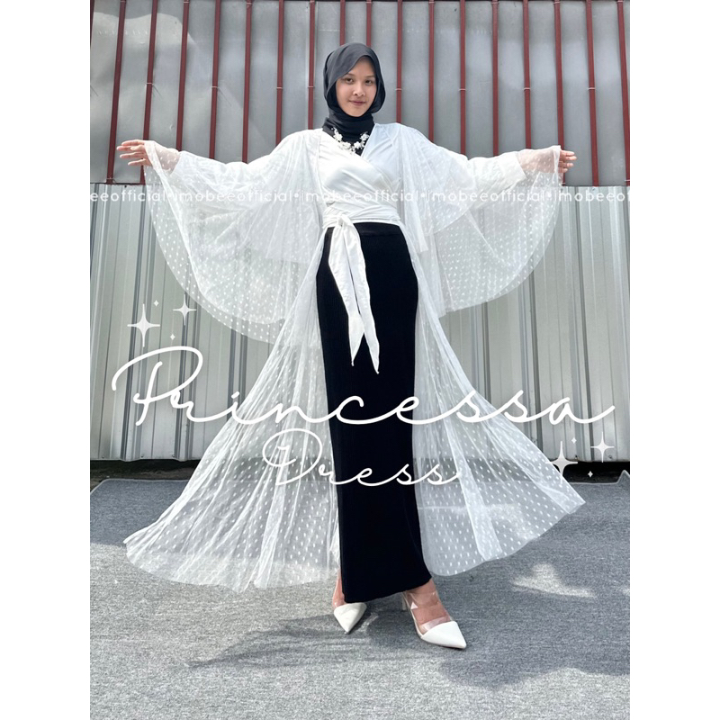 Jual PRINCESSA DRESS // DRESS GAMIS SET PRINCESS TILLE SATIN TEROMPET ...