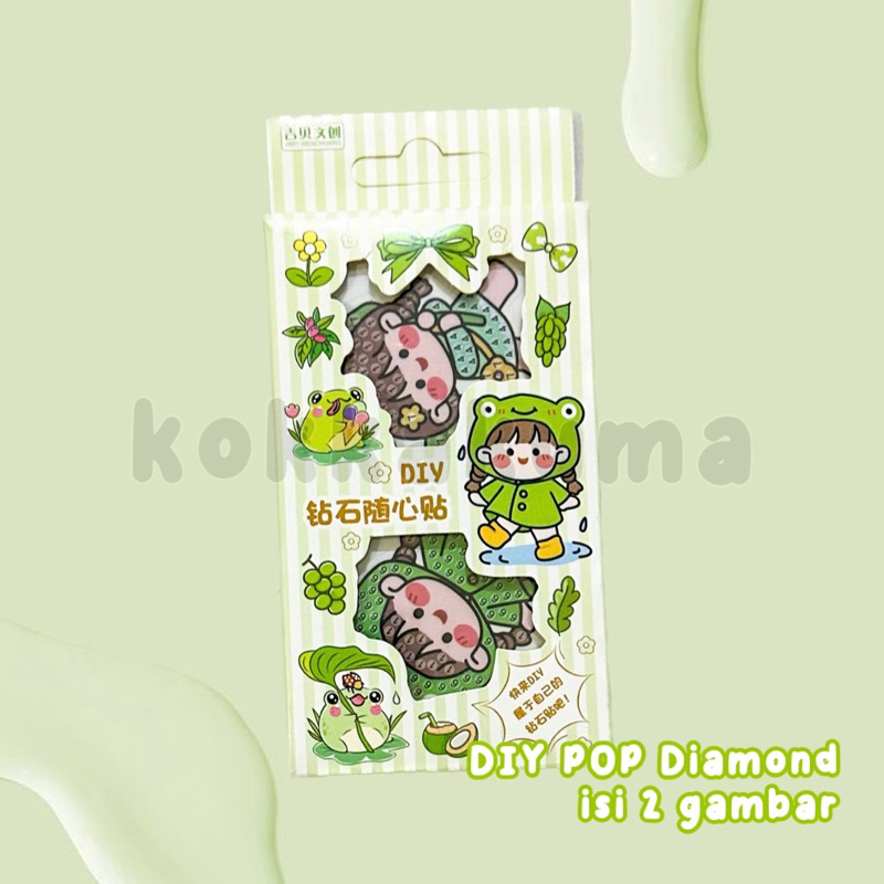 Jual ( KKM ) DIY Sticker Full Drill Diamond Painting Cutie Pop Cartoon ...