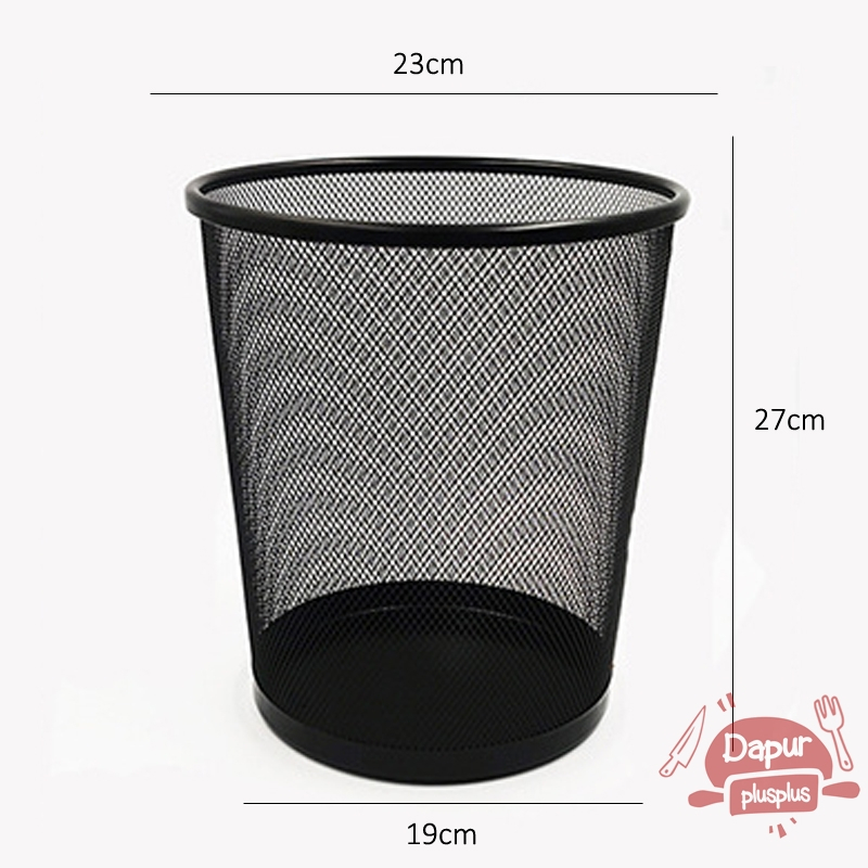 Jual Tempat Sampah Jaring Besi Hitam / Tong Sampah Besi / Waste Basket ...