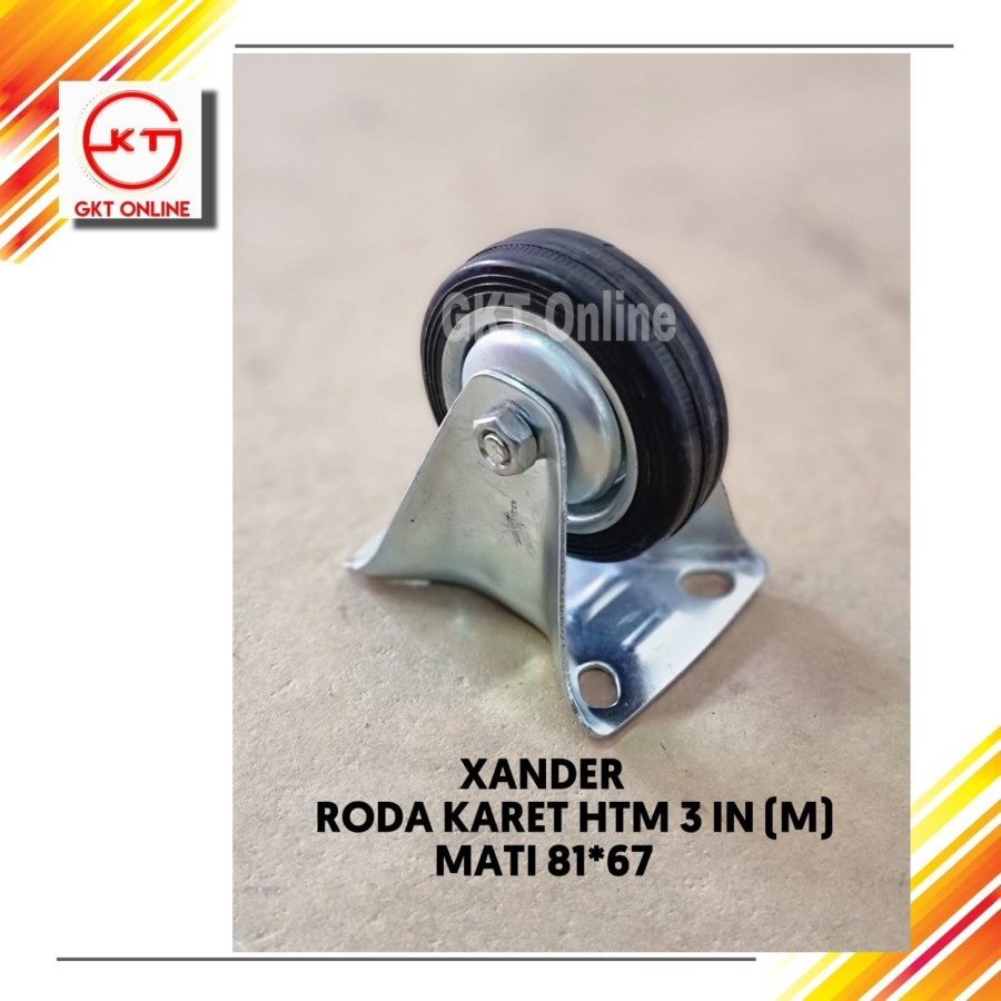 Jual Xander Roda Hitam Karet Mati 3 Inch/Roda Trolly 3 Inch | Shopee ...