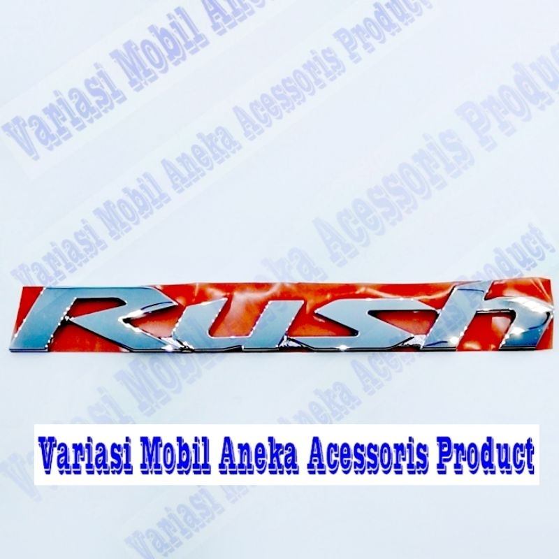 Jual Emblem Logo tulisan Rush Chrome | Shopee Indonesia