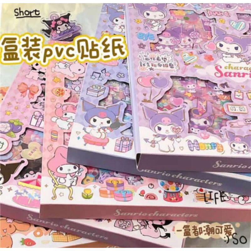 Jual HR Stiker Sanrio Box Stiker Tumbler Stiker Anti air Premium isi 100 lembar | Shopee Indonesia
