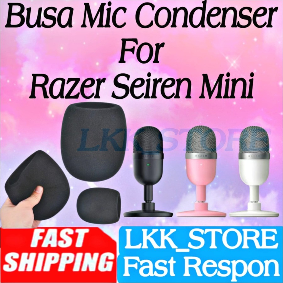 Jual Foam/Busa Microphone Condenser Razer Seiren Mini Ultra Mercury ...