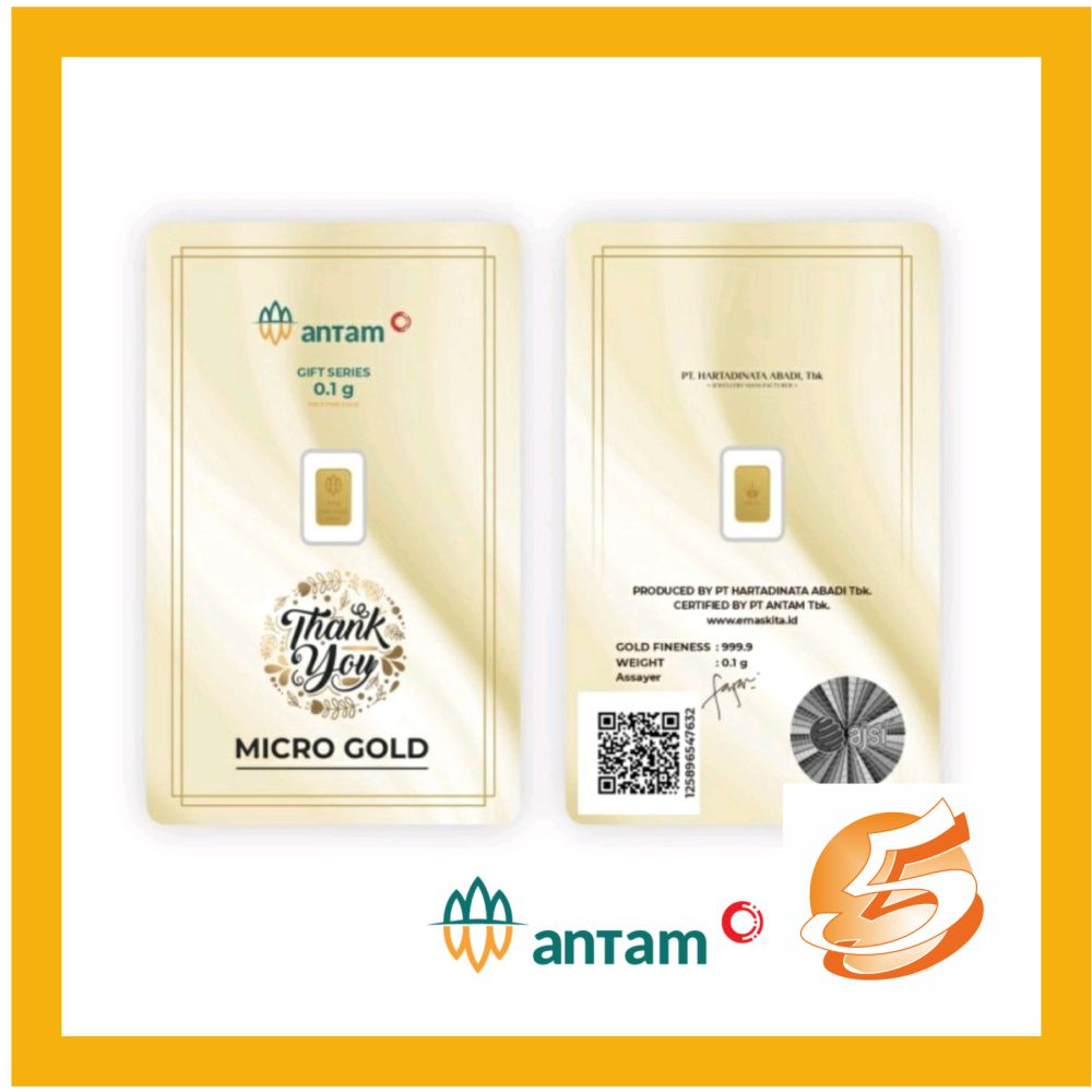 Jual Emas Logam Mulai EMASKITA 0.1 Gram Hadiah Gift Kado parcel hampers ...